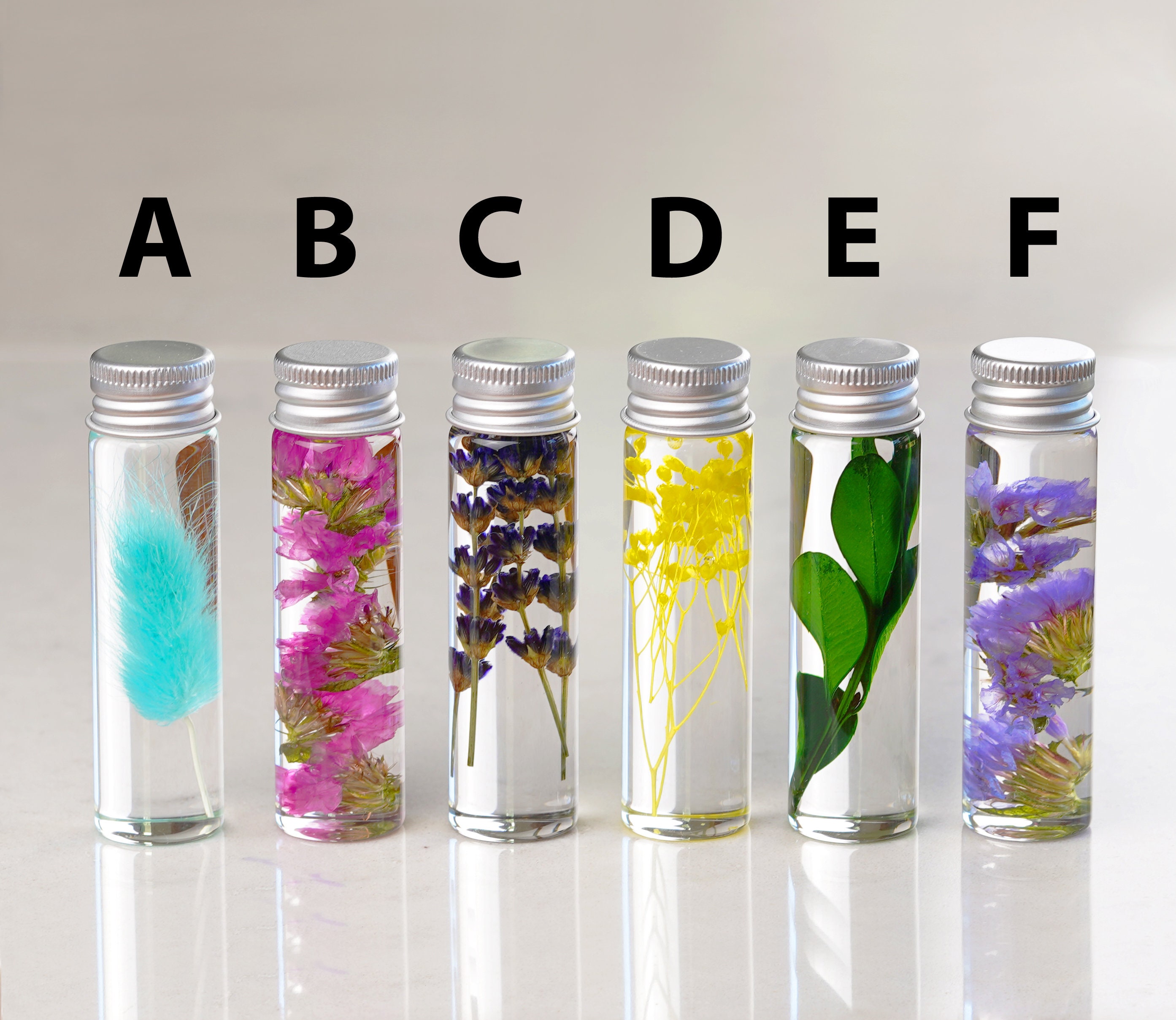 Set of 4 Mini Herbarium Bottles, Mother's Day Gift, Japanese Herbarium ...