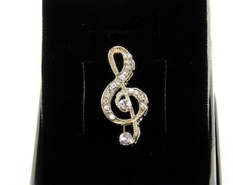 Treble Clef Brooch - Etsy