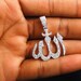 10K White Gold Finish Allah Arabic Islamic Diamond Charm - Etsy