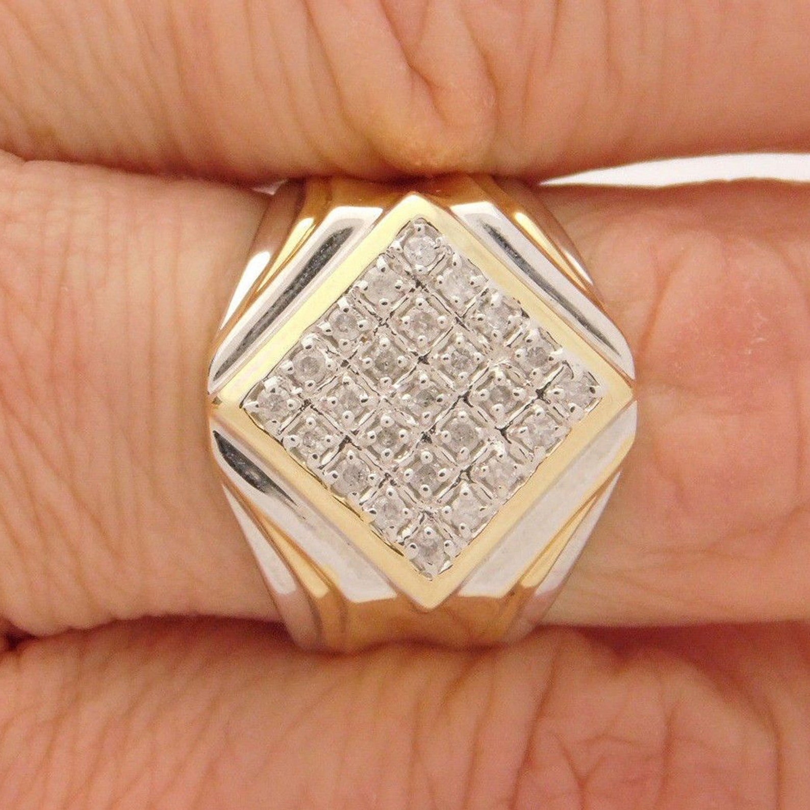 Classic Solid Sterling Silver Mens Ring High Quality Handmade 14K ...