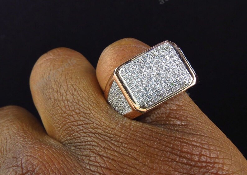Round Cut Sim Diamond Mens Anniversary Band Ring - Engagement Ring ...