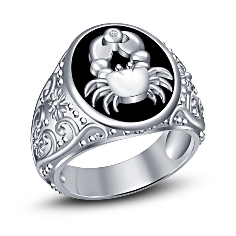 Zodiac Sign Signet Rings Astrology Rings Solid Sterling - Etsy
