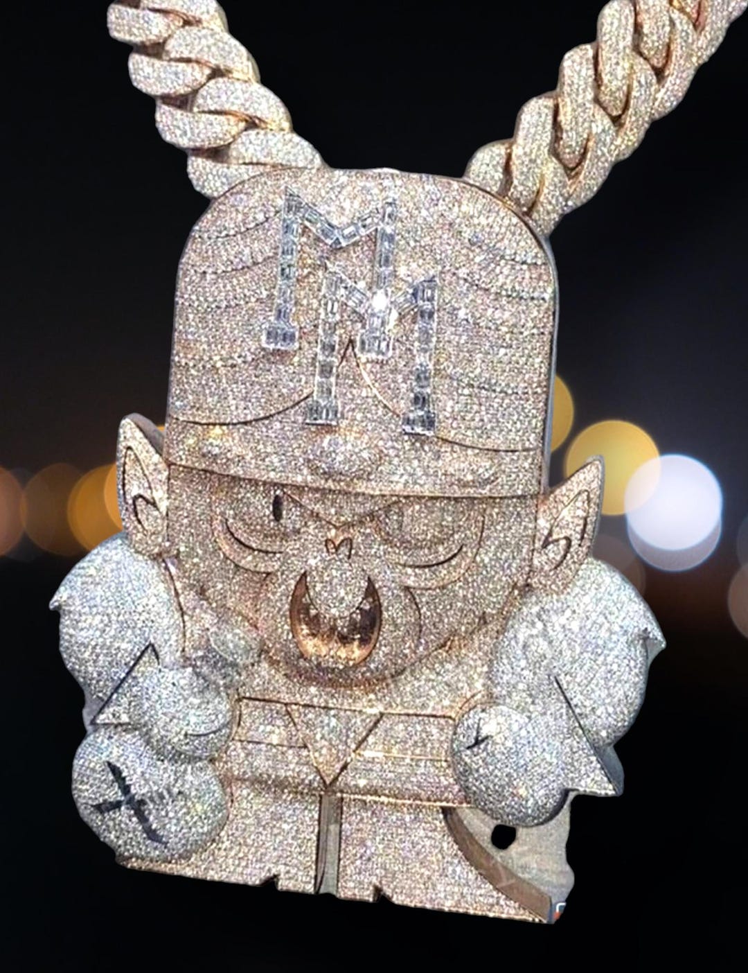 Customized Iced Out Cartoon Pendant, Bling Diamond Big Hip Hop Pendant ...