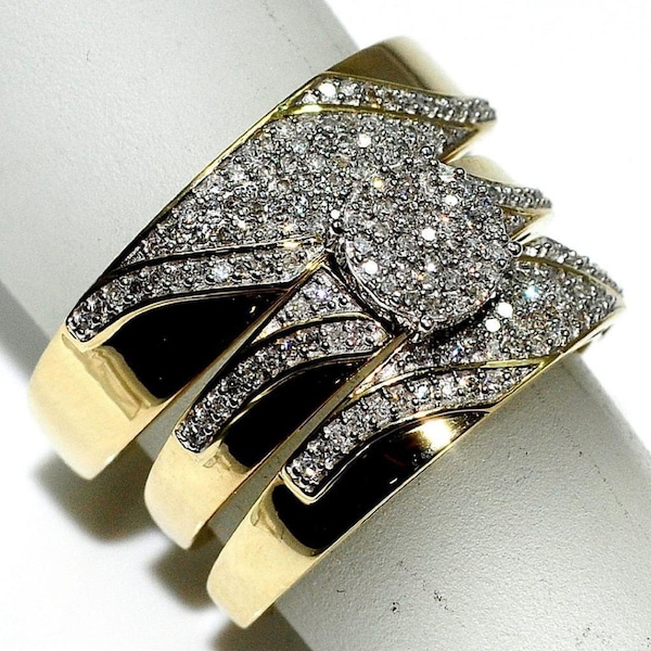 Engagement Trio Ring Set - Etsy