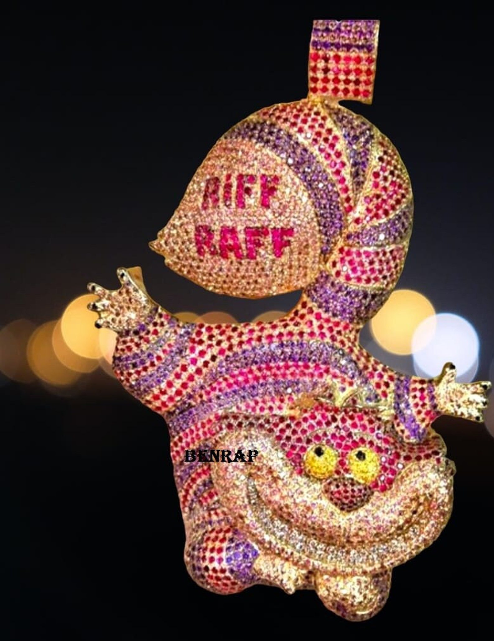 Customizes Cartoon Hip Hop Pendant, Multicolor Round Diamond, Rapper's ...