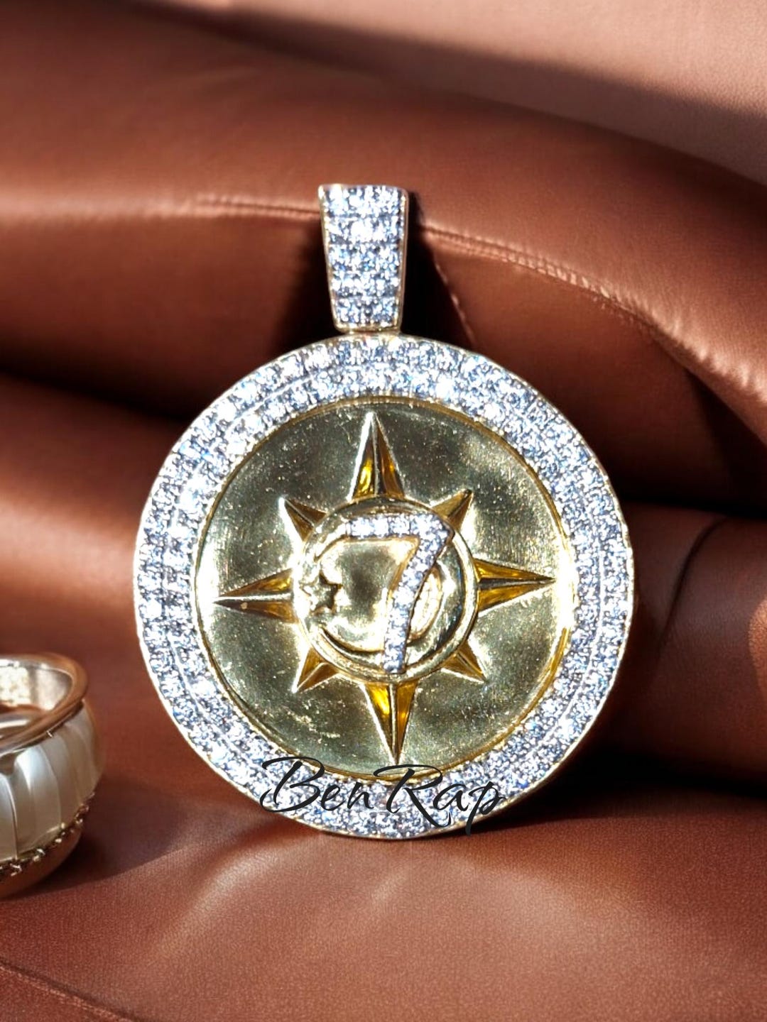 2CT FIVE PERCENTER Pendant, Hip Hop Men's Pendant, Charm Pendant, Party ...