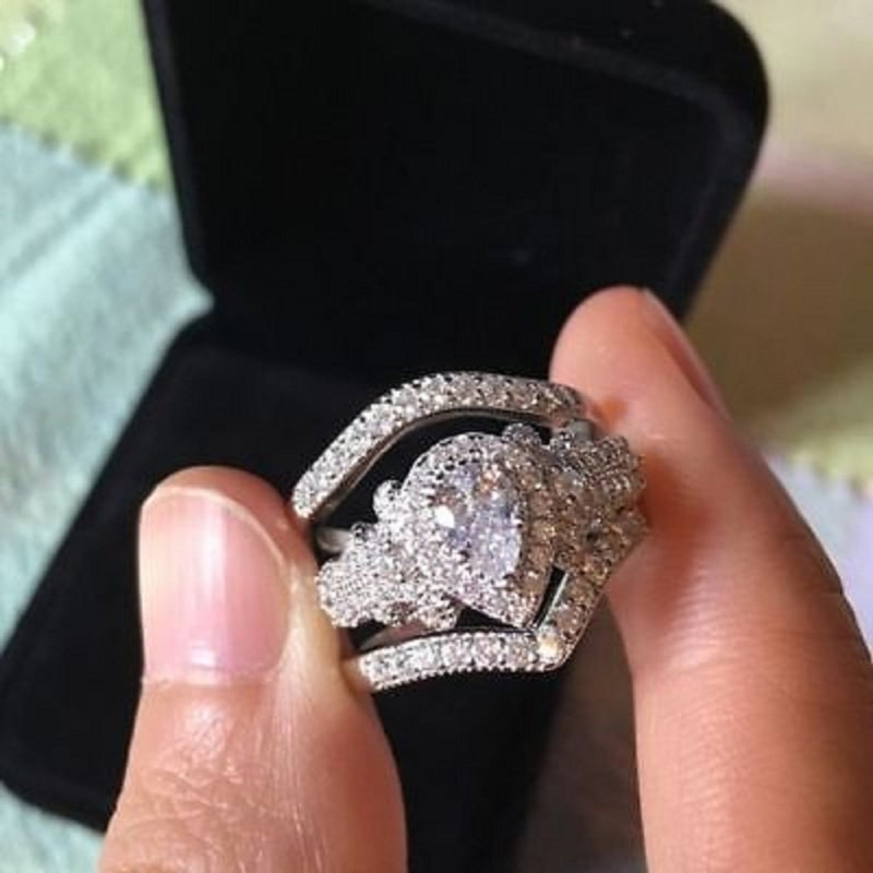 Women Silver Ring Sets - Etsy