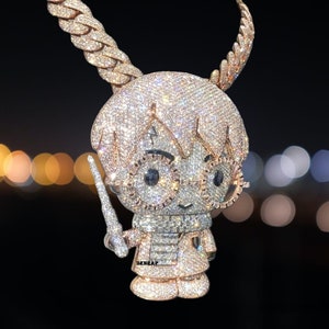 Iced Out Cartoon Hip Hop Pendant for Men, Customized Cartoon Pendant ...