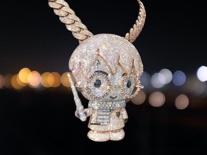 Iced Out Cartoon Hip Hop Pendant for Men, Customized Cartoon Pendant ...