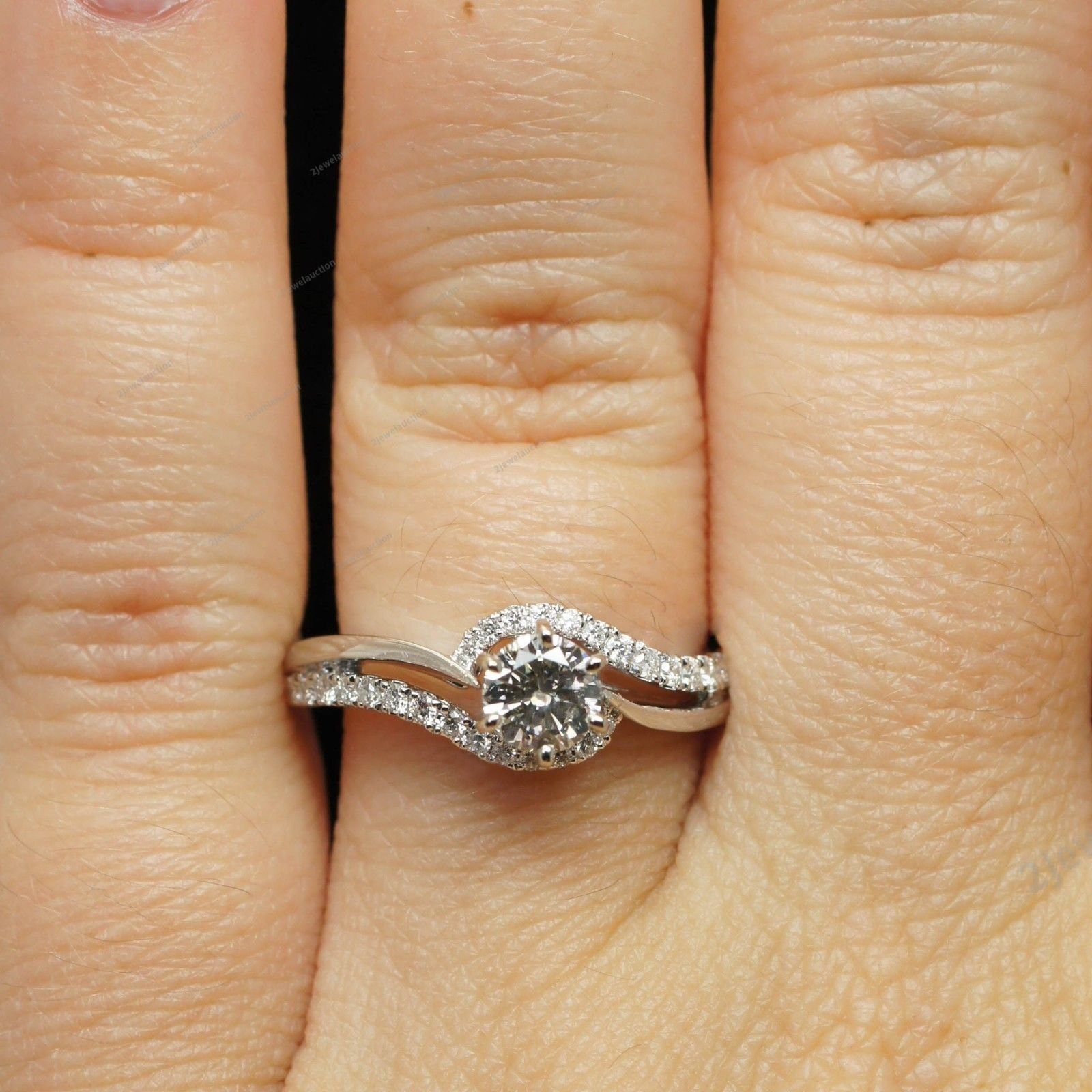 Simulated Diamond Ring Sterling Silver Engagement Ring Set | Etsy