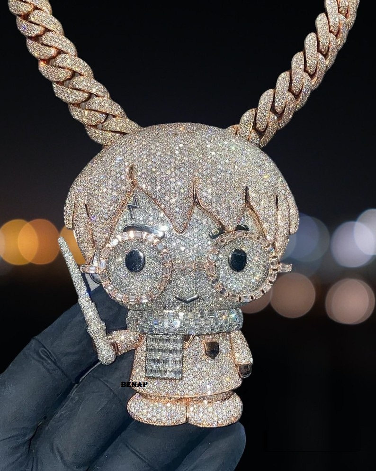 Iced Out Cartoon Hip Hop Pendant for Men, Customized Cartoon Pendant ...