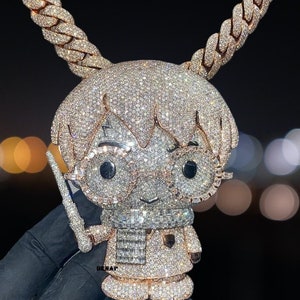 Iced Out Cartoon Hip Hop Pendant for Men, Customized Cartoon Pendant ...