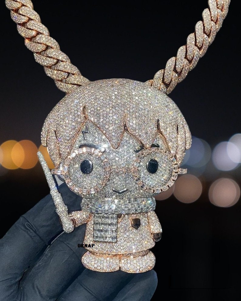 Iced Out Cartoon Hip Hop Pendant for Men, Customized Cartoon Pendant ...