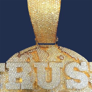 Medallion Customized Logo Pendant for Men in Yellow Gold Over Iced ...