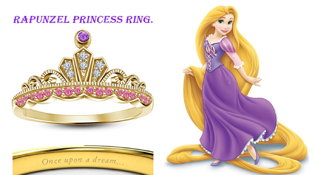 Disney Princess Crown Ring, 925 Silver Multi-stone Disney Princess ...