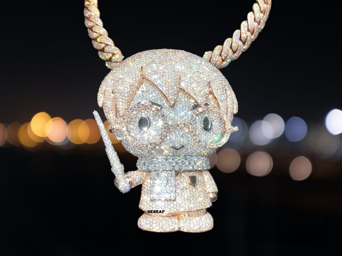 Iced Out Cartoon Hip Hop Pendant for Men, Customized Cartoon Pendant ...