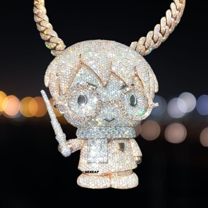 Iced Out Cartoon Hip Hop Pendant for Men, Customized Cartoon Pendant ...