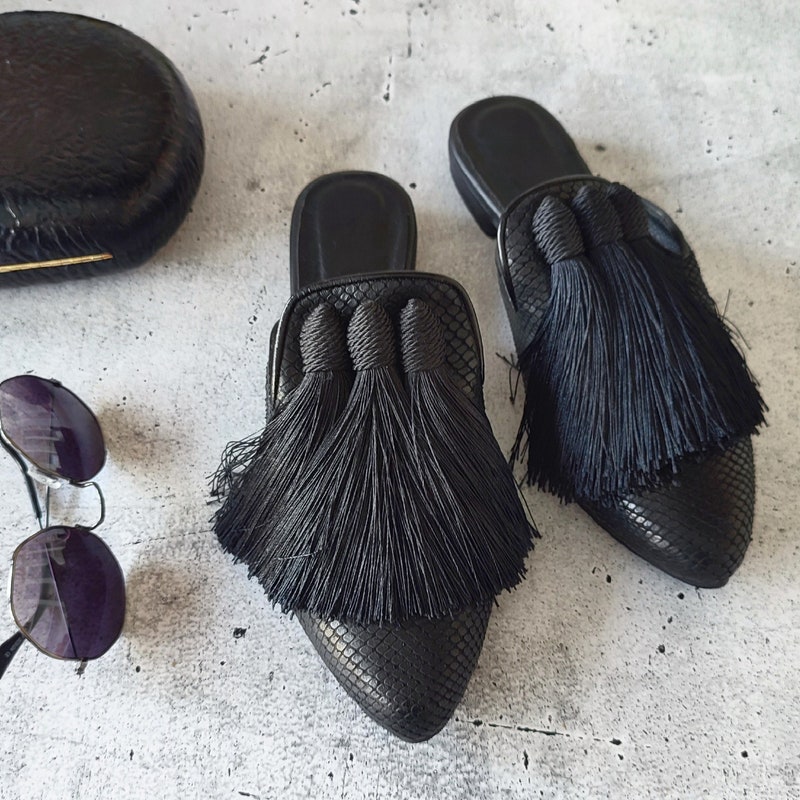 Snakeskin Mules - Etsy