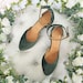 Sage Green Heels for Wedding, Celadon Green Velvet Women's Bridal Shoes ...