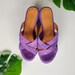 Ladies Leather Wedges, Purple Suede Platform Shoes, Greek Wedges ...