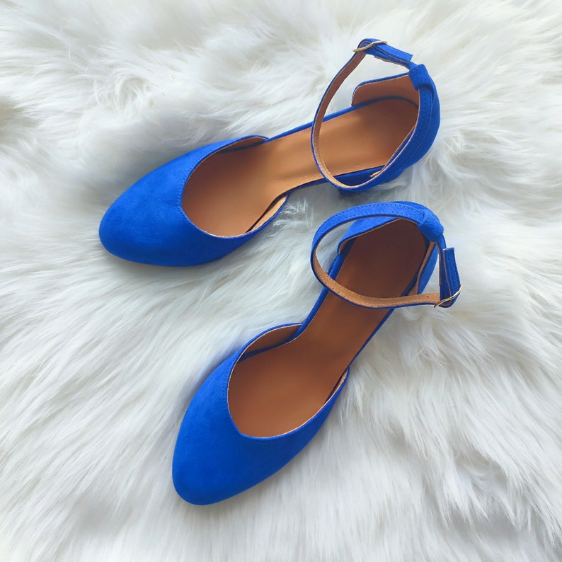Royal Blue Heels for Bride Blue Suede Leather Women Bridal - Etsy