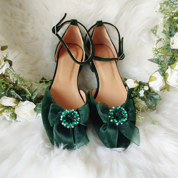 Emerald Green Shoes - Etsy UK