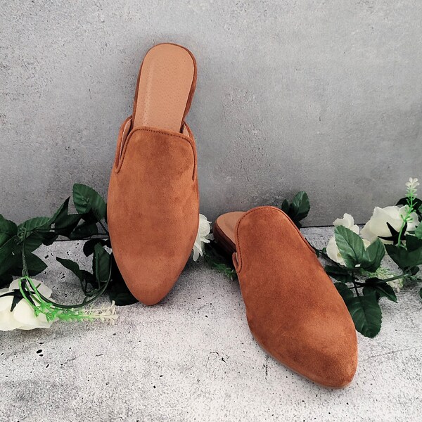 Brown Mules - Etsy