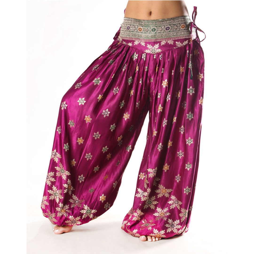 Pantaloons Belly Dance Artisanal Vintage Brocade Sari Bloomer Harem ...