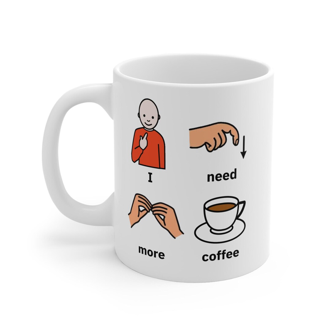 SLP Gift I Need More Coffee AAC Symbols PECS Speech Therapy Pathologist ...