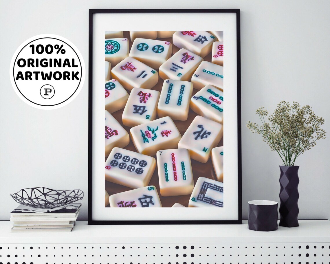 Mahjong Art Print Digital Download Pronto Shop | Etsy