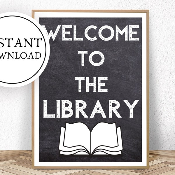 Library Sign - Etsy