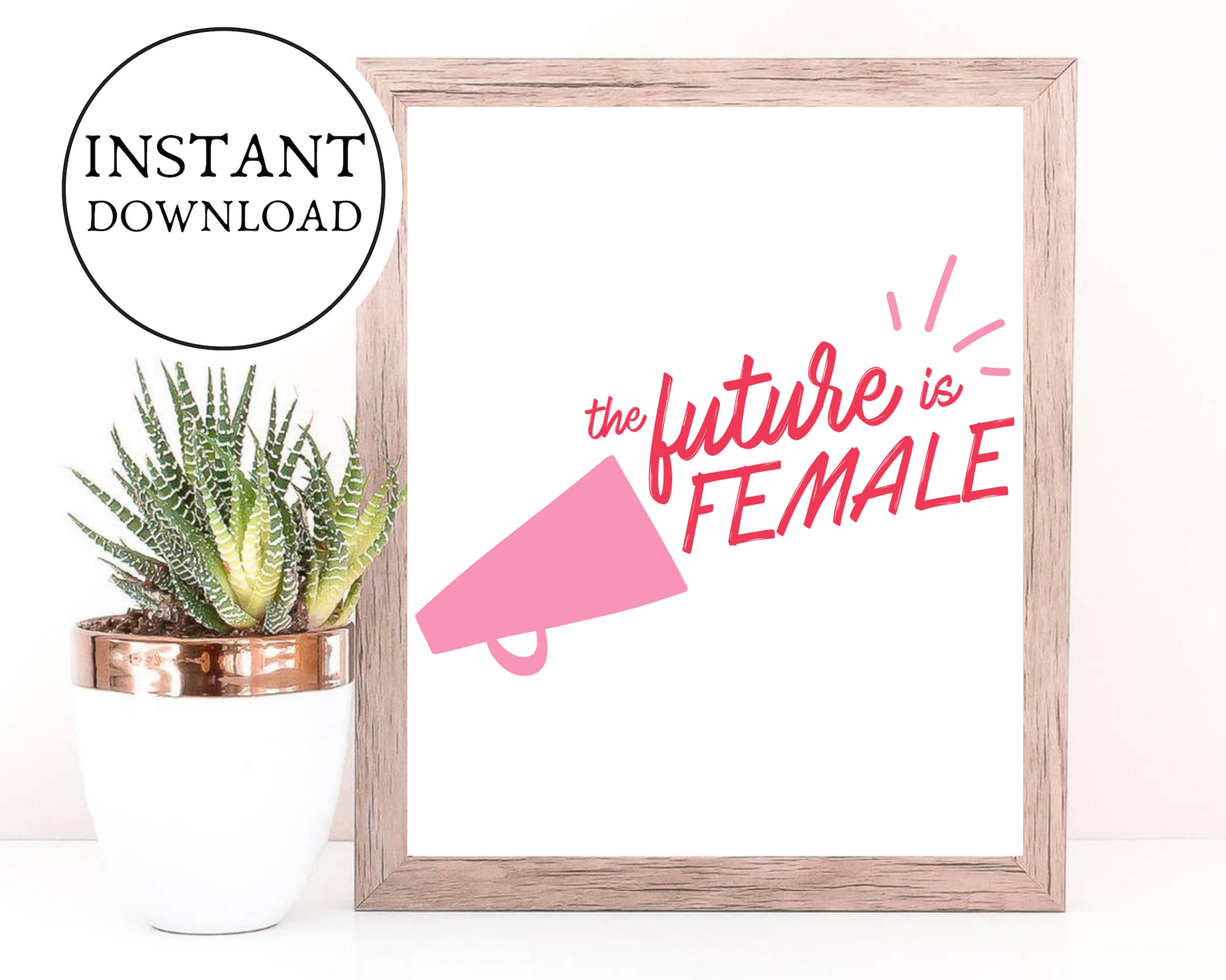 The Future is Female Print Feminist Print Inspirational - Etsy
