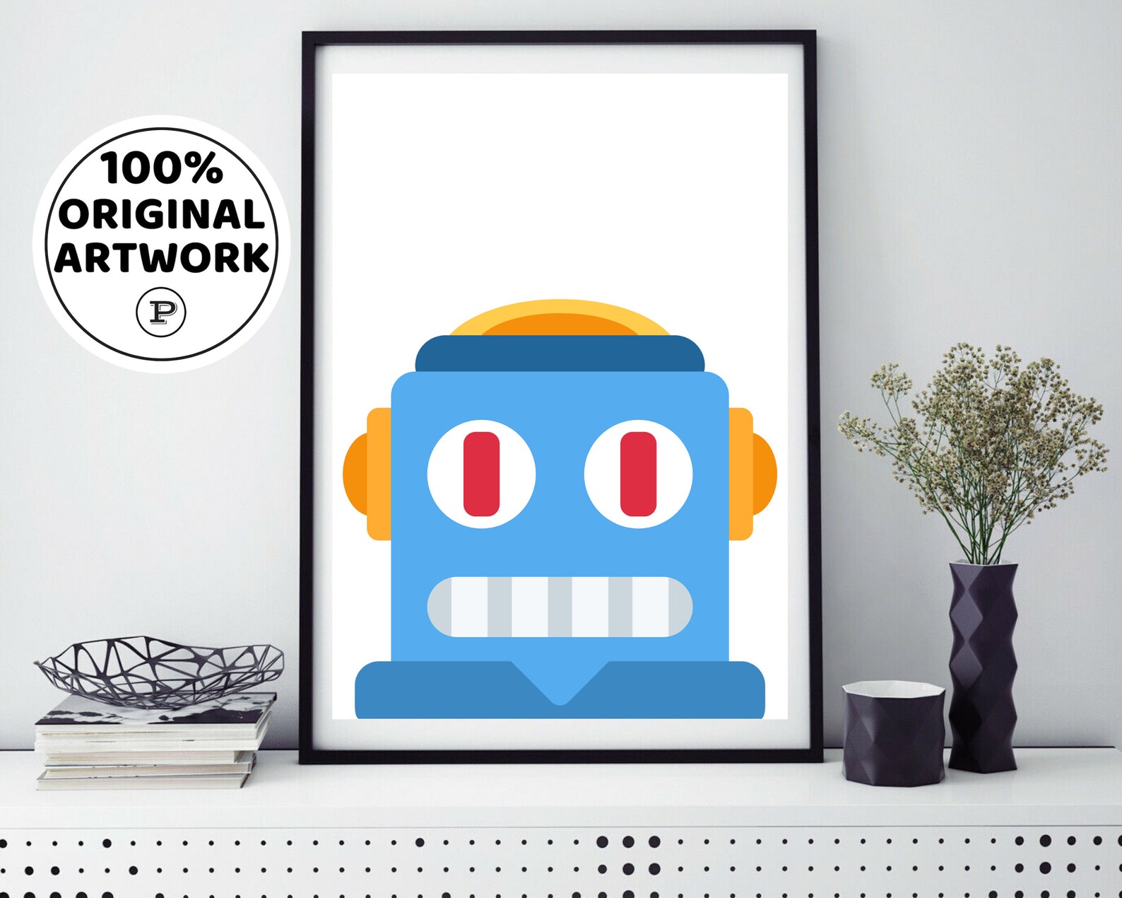 Robot Printable Art | Robot Digital Decor | Robot Modern Prints | Robot ...