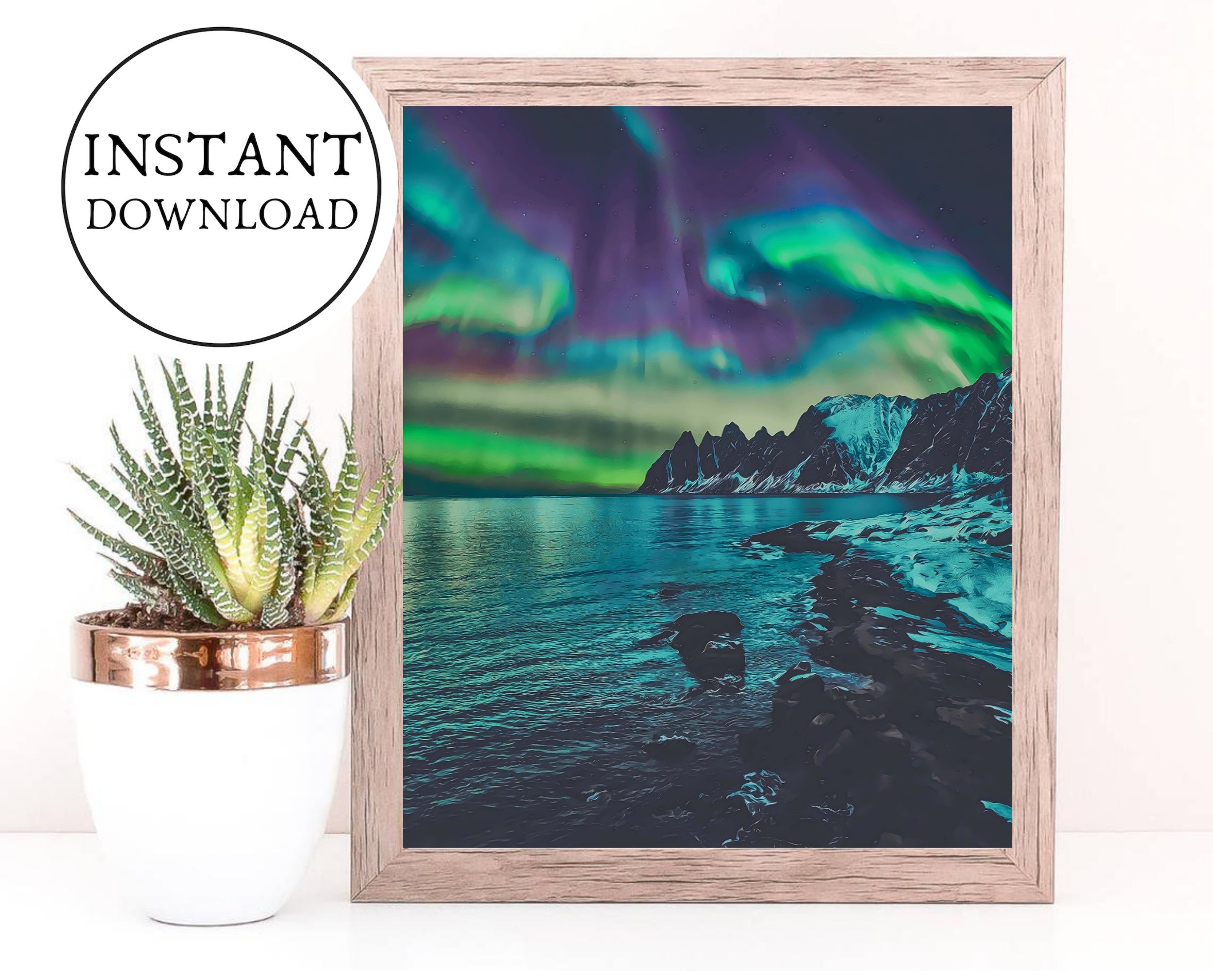 Aurora Borealis Print | Northern Lights | Iceland Print | Northern ...