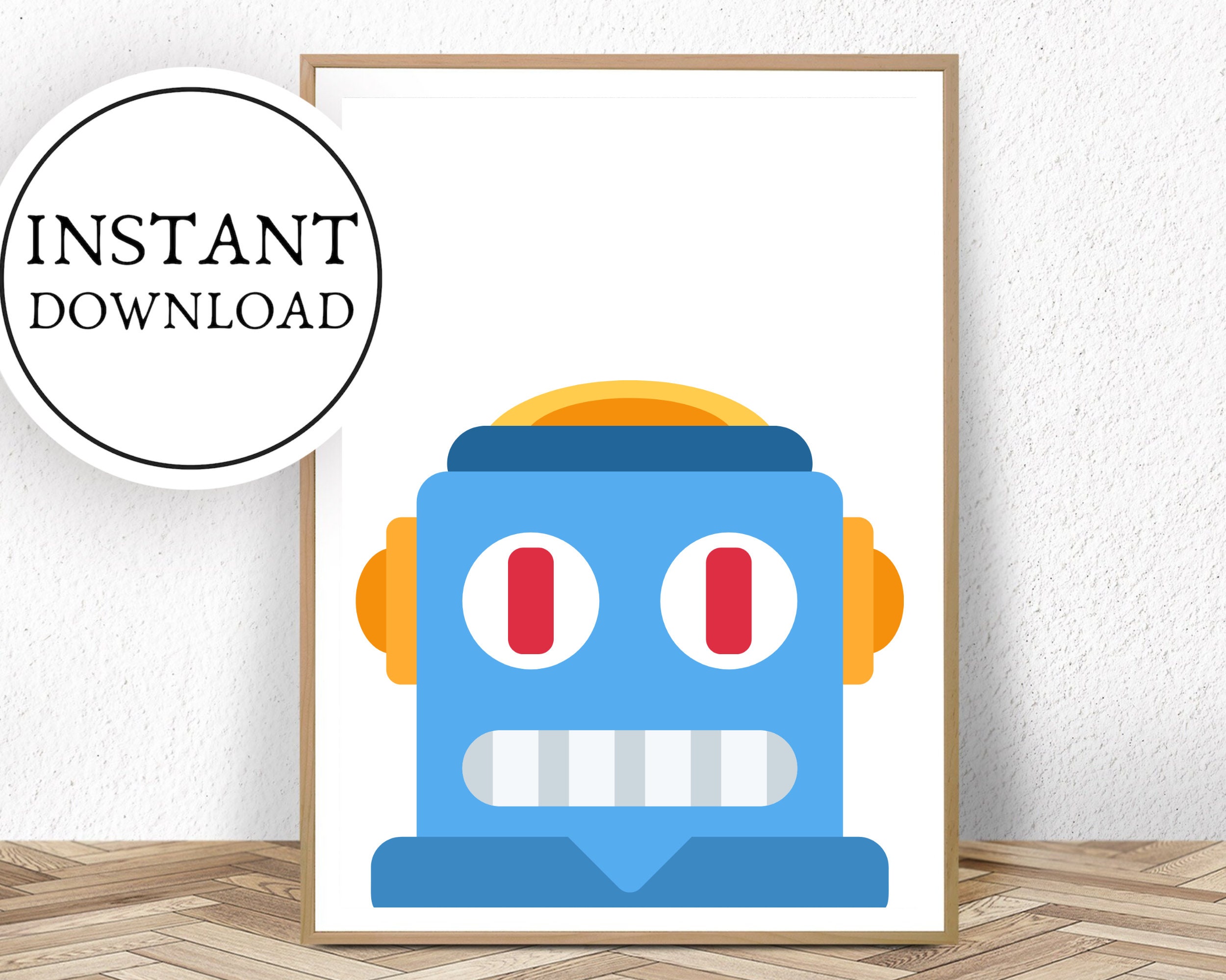 Robot Printable Art Robot Digital Decor Robot Modern Prints Robot ...
