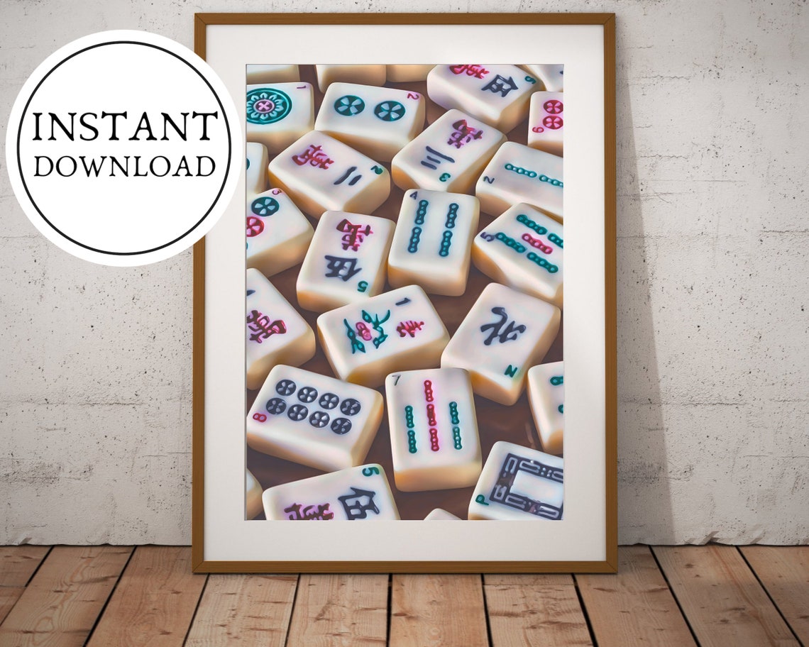 Mahjong Art Print Digital Download Pronto Shop | Etsy