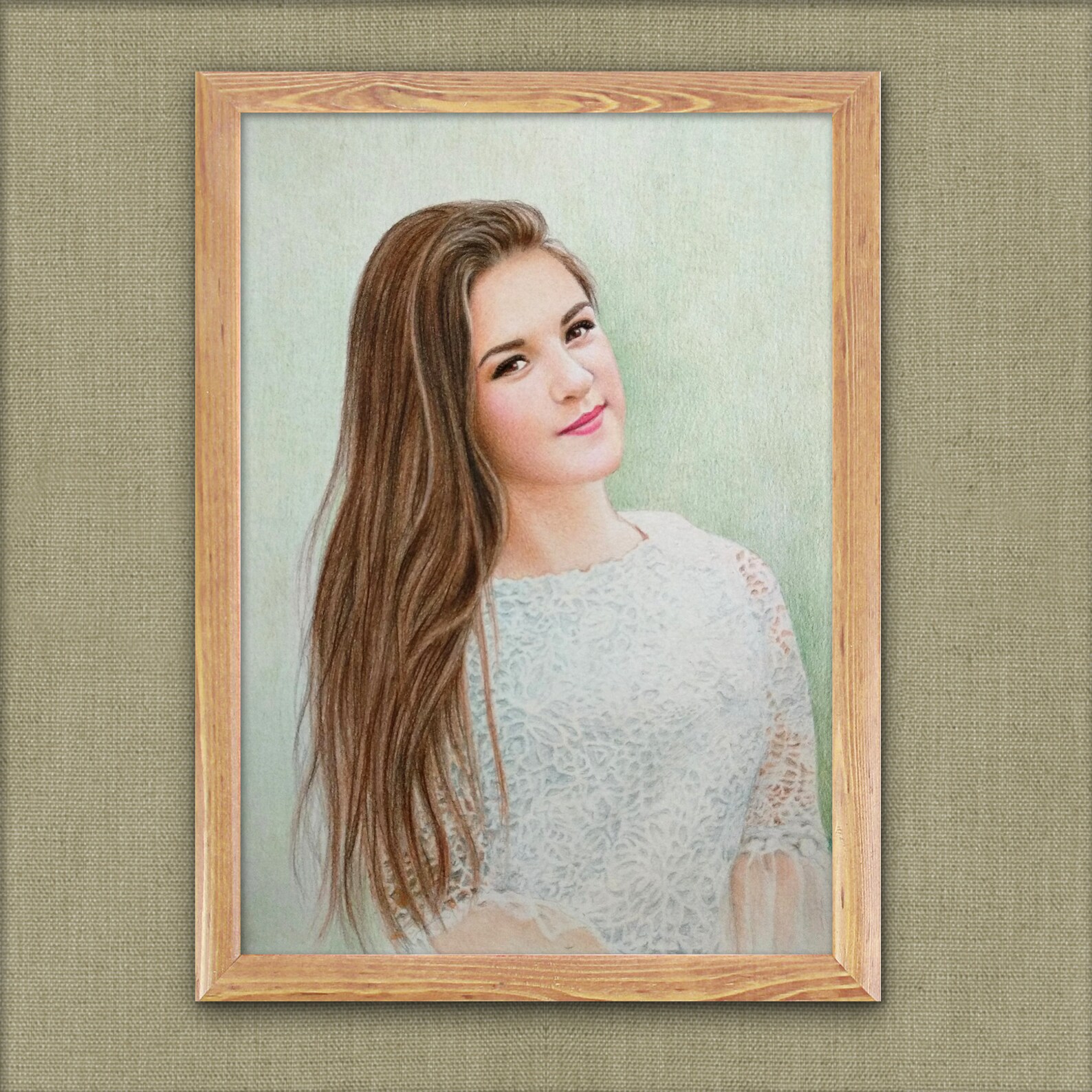 Pencil Commission Custom Girls Portrait From Photo. Girlfriend | Etsy