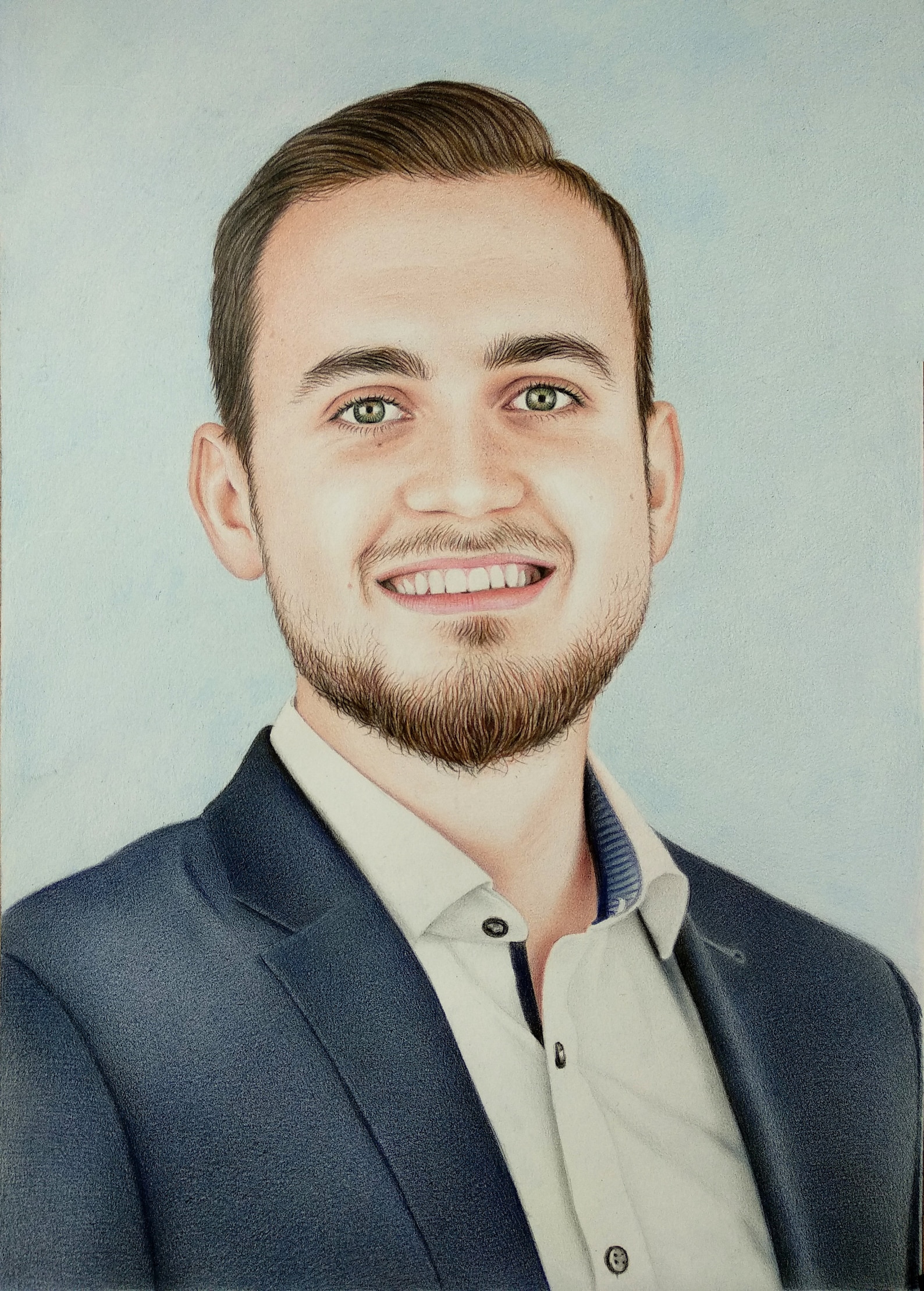 Custom Commission Portrait From Photo. Boyfriend Birthday - Etsy