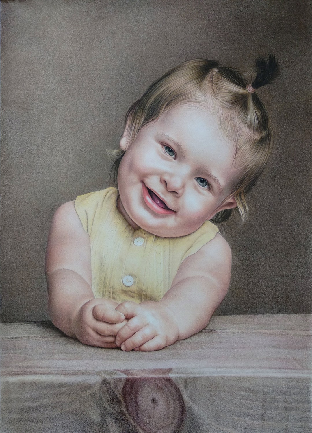 Colored Pencil Portrait Commission Custom Baby Child Kids Family ...