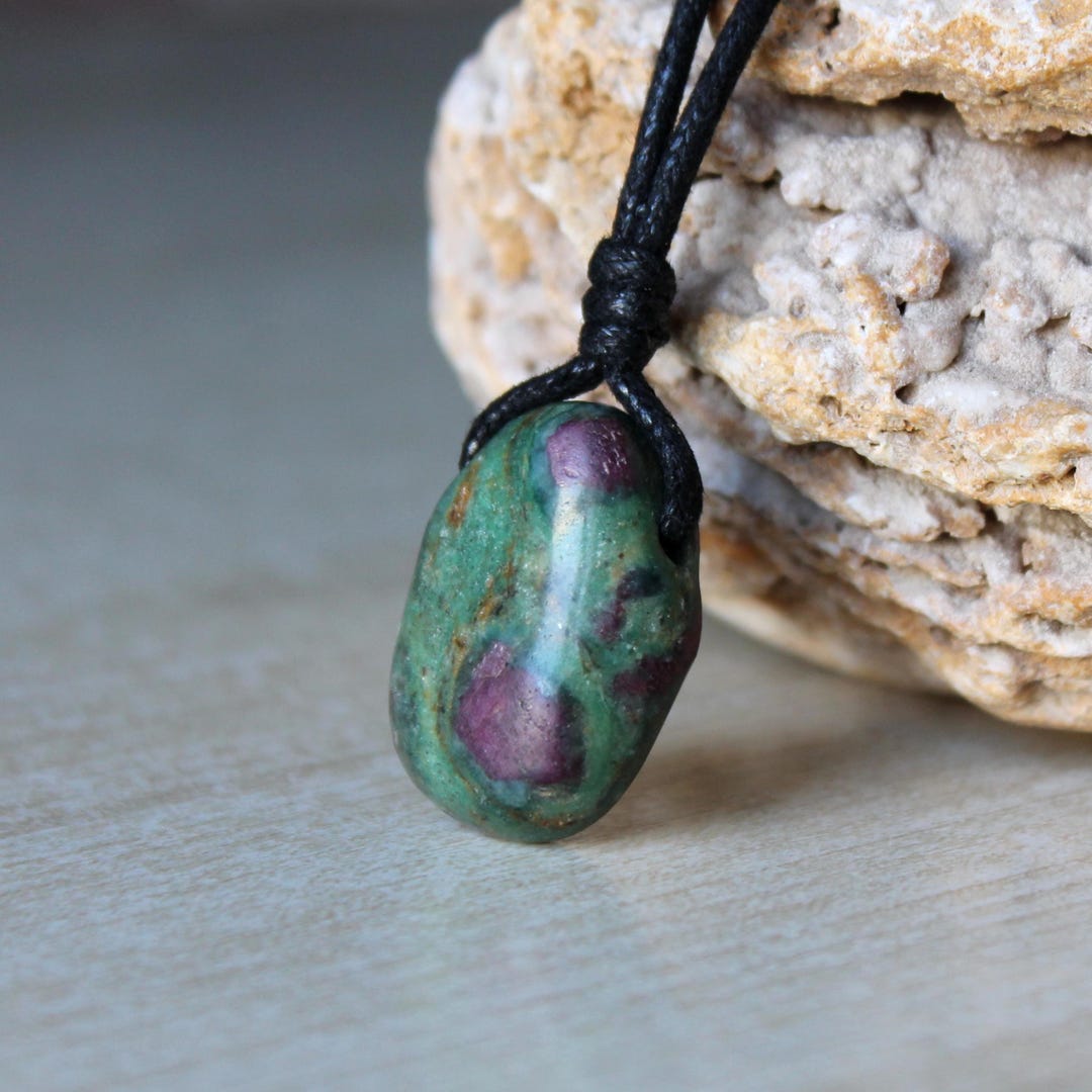 Ruby in Fuchsite Necklace Ruby in Fuchsite Pendant Heart Chakra Healing ...