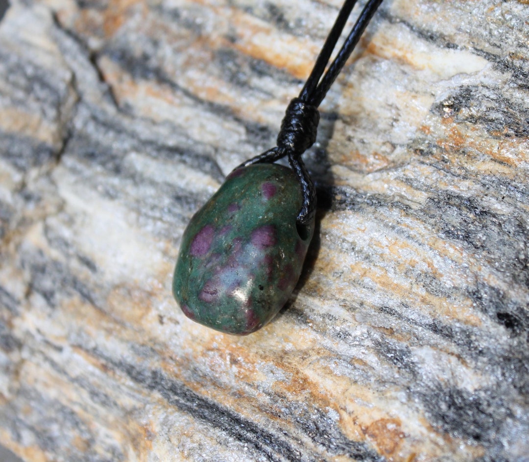 Ruby in Fuchsite Necklace Ruby in Fuchsite Pendant Heart Chakra Healing ...