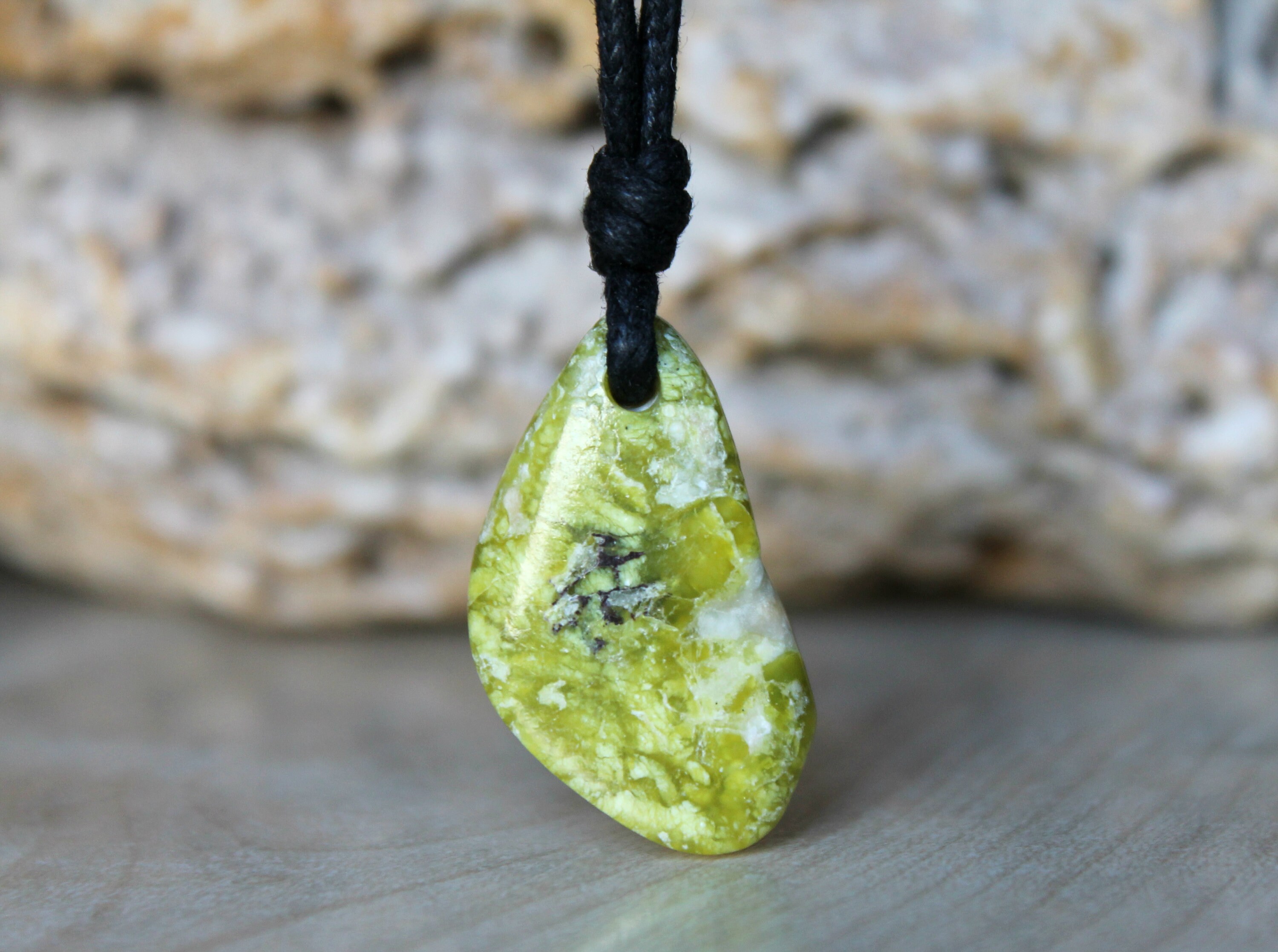 Colgante Lizardite Serpentine Men collar Lizardite joyería | Etsy