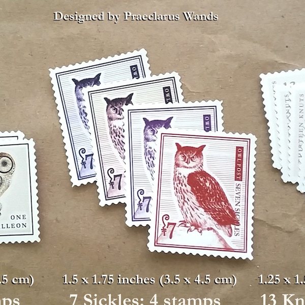 Owl Post Stamp - Etsy