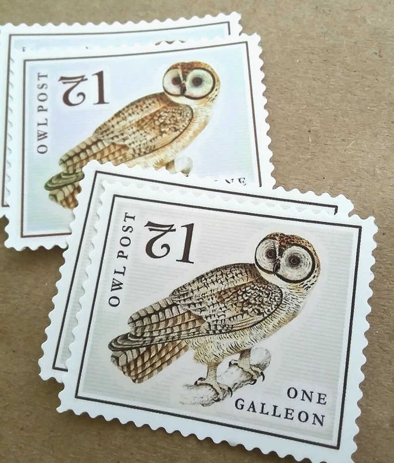 OWL POST Faux Postage Stamps Pack of 14 Artistamp Stickers - Etsy