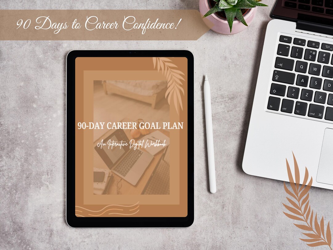 90-day Career Workbook | Digital Interactive Goal Planner | Realistic ...