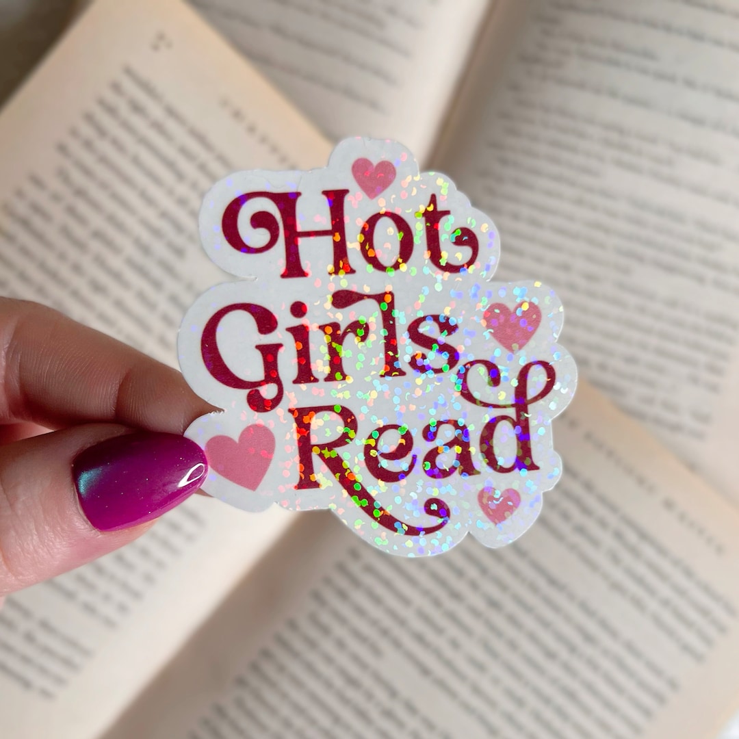 Reading Sticker | Holographic Hot Girls Read Sticker | Waterproof ...
