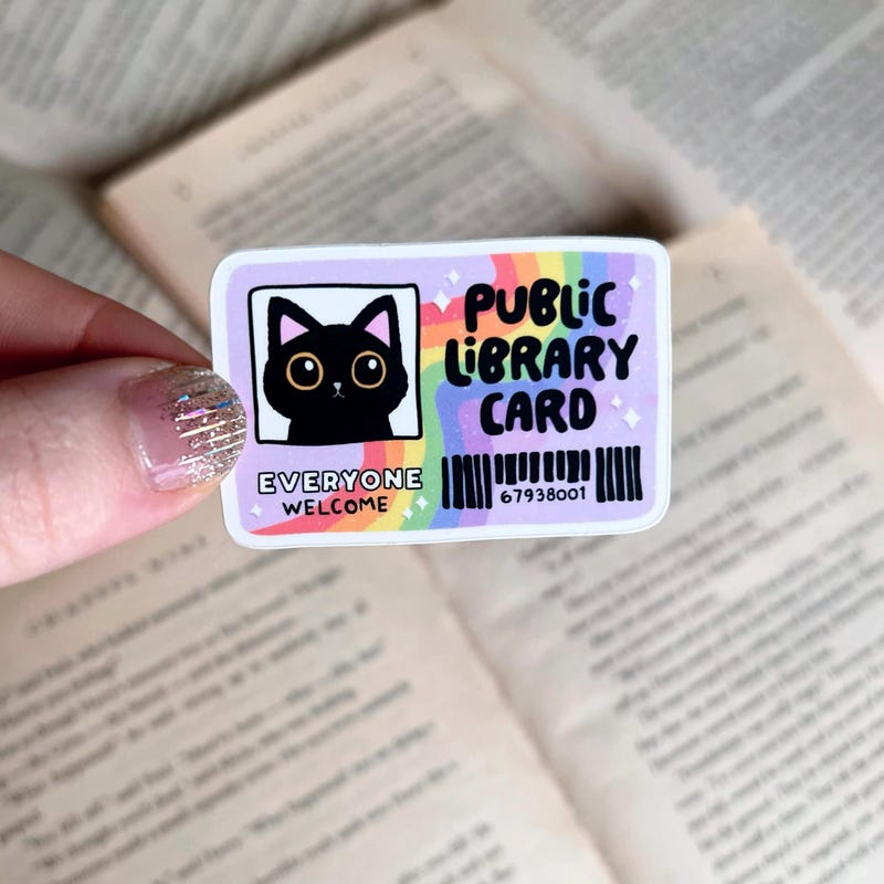 Smut Library Card Sticker - Etsy