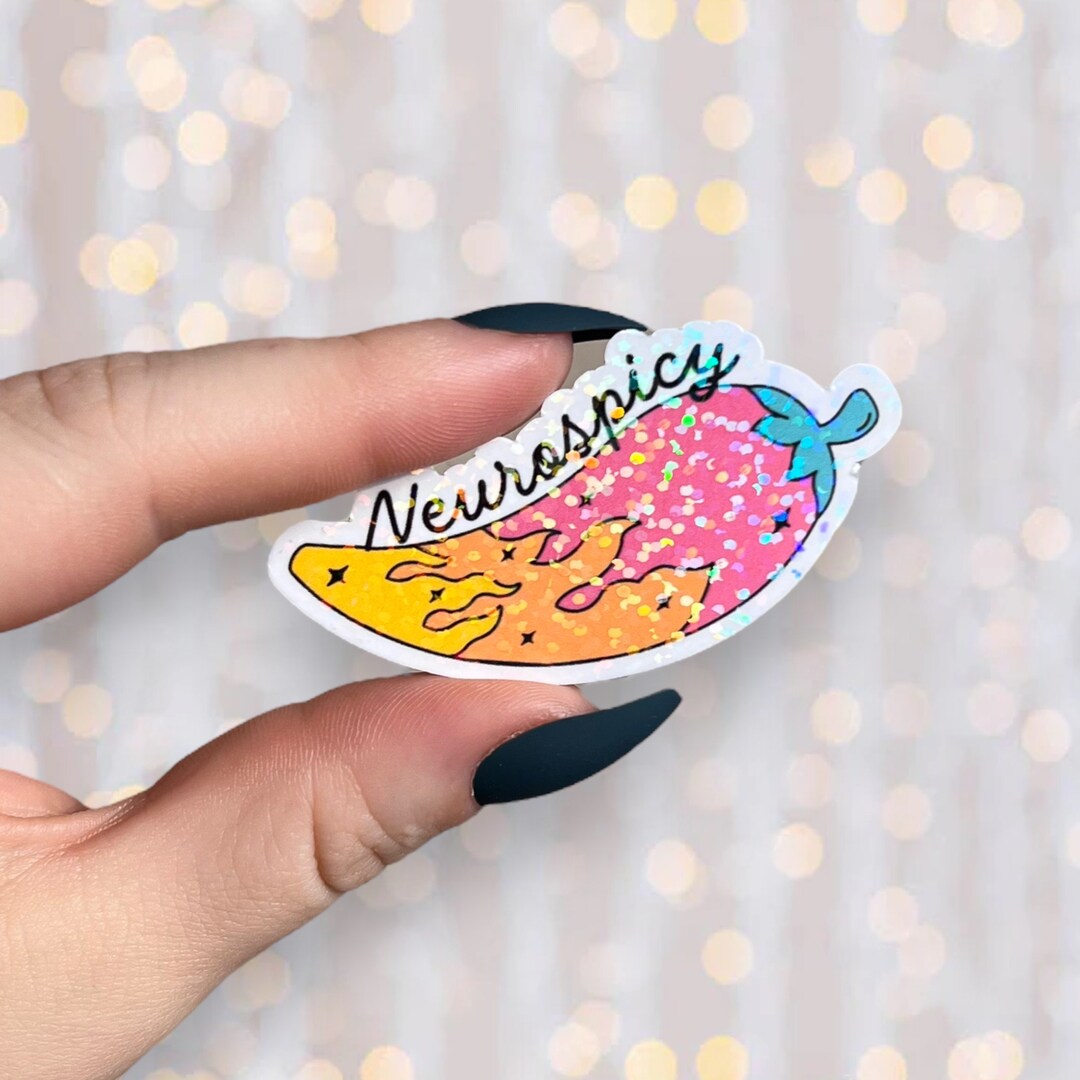 Neurospicy Sticker | Holographic Neurodivergent Sticker | Waterproof ...