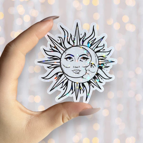 Sun and Moon Sticker - Etsy