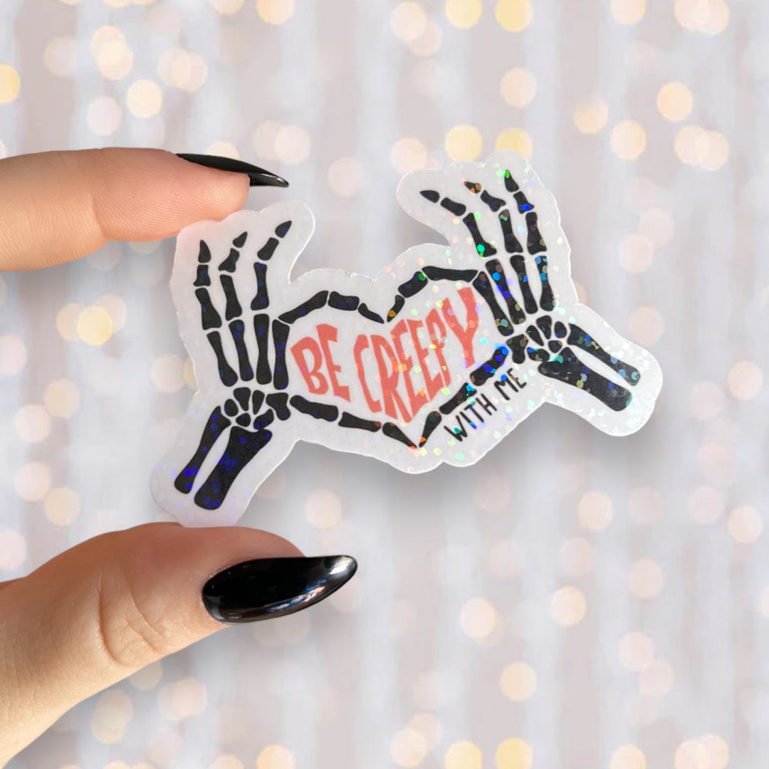 Creepy Sticker Holographic Halloween Sticker Waterproof Kindle Laptop ...